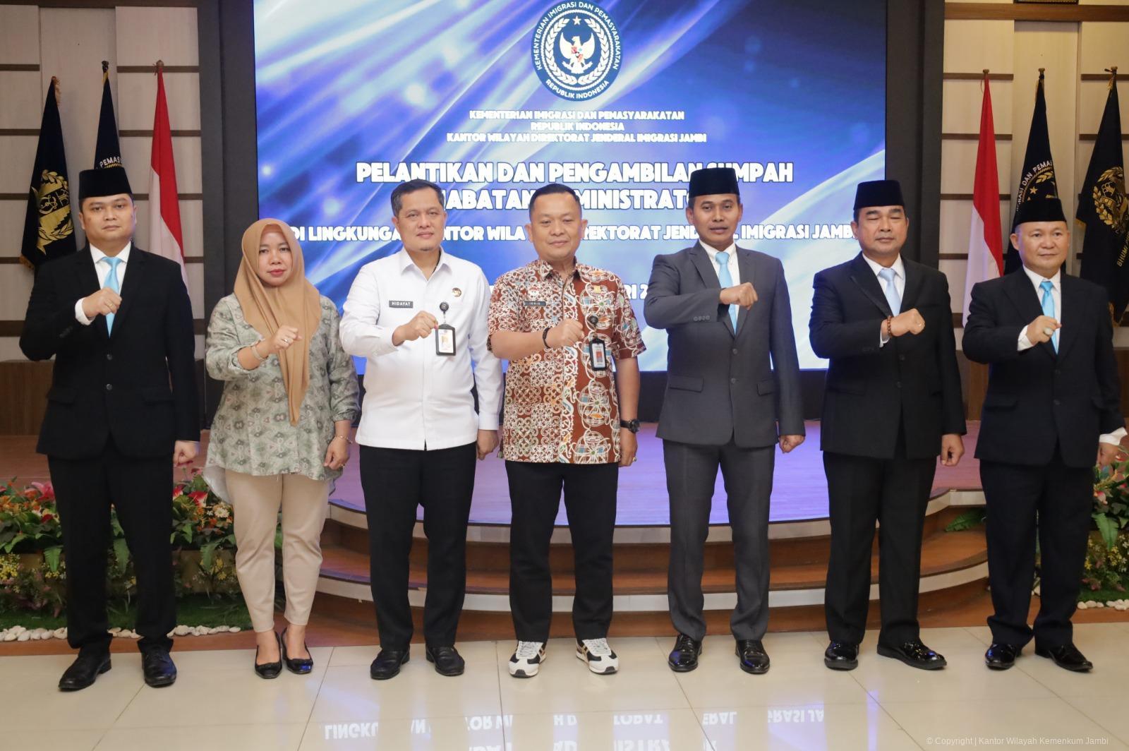 Kakanwil Kemenkum Jambi Hadiri Pelantikan dan Serah Terima Jabatan di lingkungan Kanwil Dirjen ...