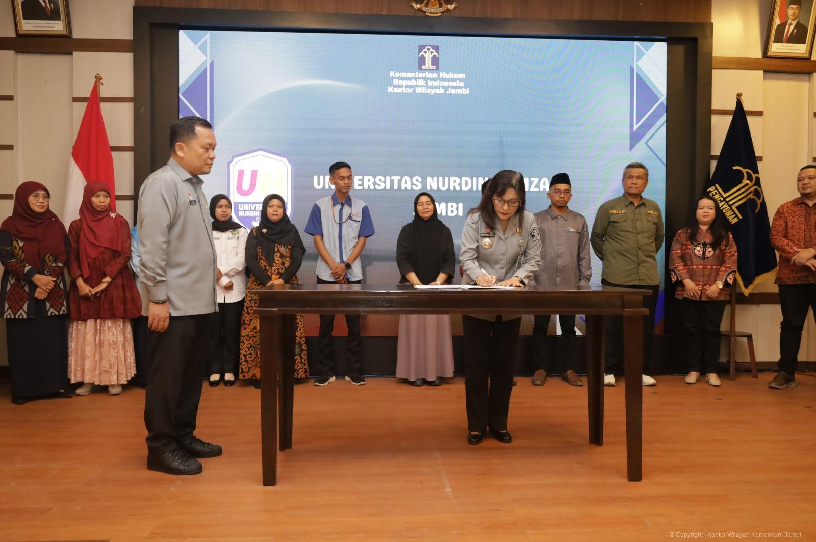 Dorong Inovasi Terlindungi, Kanwil Kemenkum Jambi Tandatangani PKS dengan 16 Perguruan Tinggi di ...