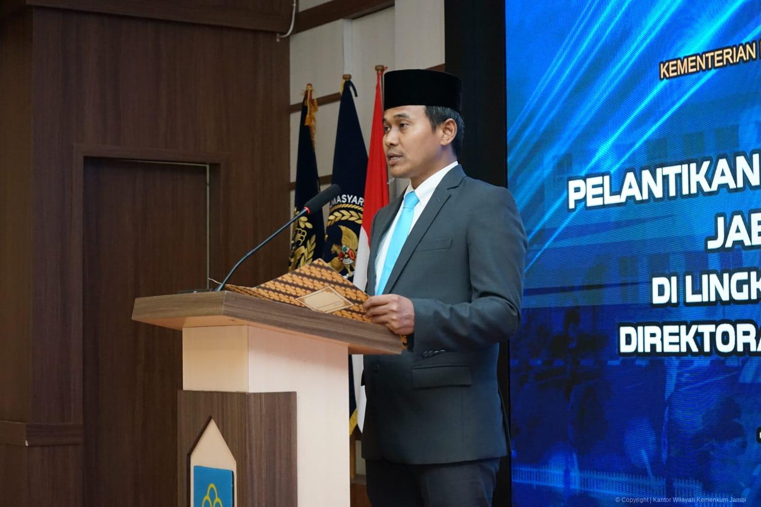 Kakanwil Kemenkum Jambi, Idris Hadiri Pelantikan Pejabat di Lingkungan Kanwil Ditjen Imigrasi Jambi